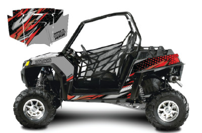 2011 - 2013 Polaris RZR 900 Graphics Kit D57-2 Red | eBay
