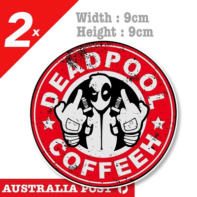 Deadpool Middle Finger Star Bucks Coffee Logo Vinyl Funny Sticker ...