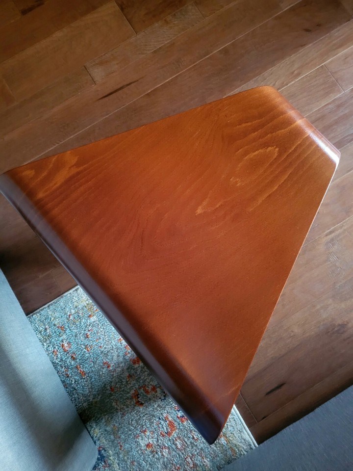 Vtg MCM Ekornes Stressless Bentwood Side End Table Rosewood Mahogany ...