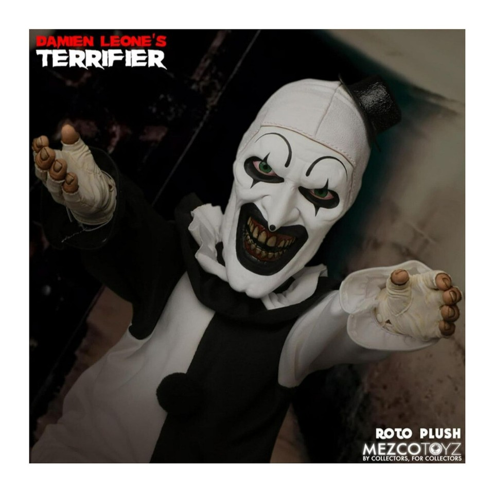 Mezco Terrifier Art The Clown Roto Plush 18 Inch Soft Doll with Pom Pom ...