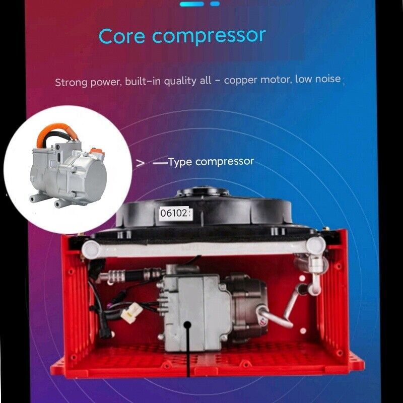 Universal DC 12V Electric Car Air Conditioner Compressor Kit A/C ...