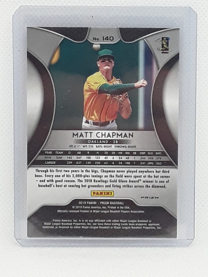 Matt Chapman 2019 Prizm Baseball - #140 RED - Oakland Athletics | eBay