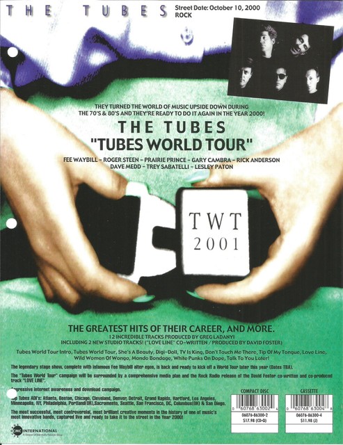Tubes World Tour 2001 by The Tubes (CD, Oct-2000, CMC International ...