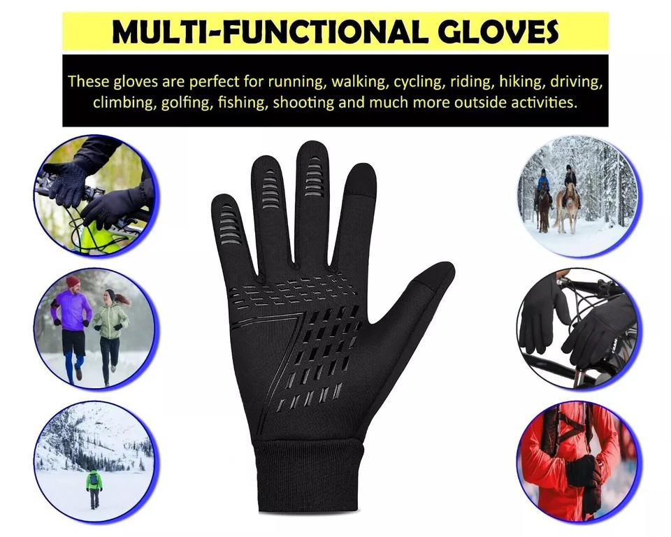 Winter Gloves Waterproof Thermal Touch Screen Thermal Windproof Warm ...