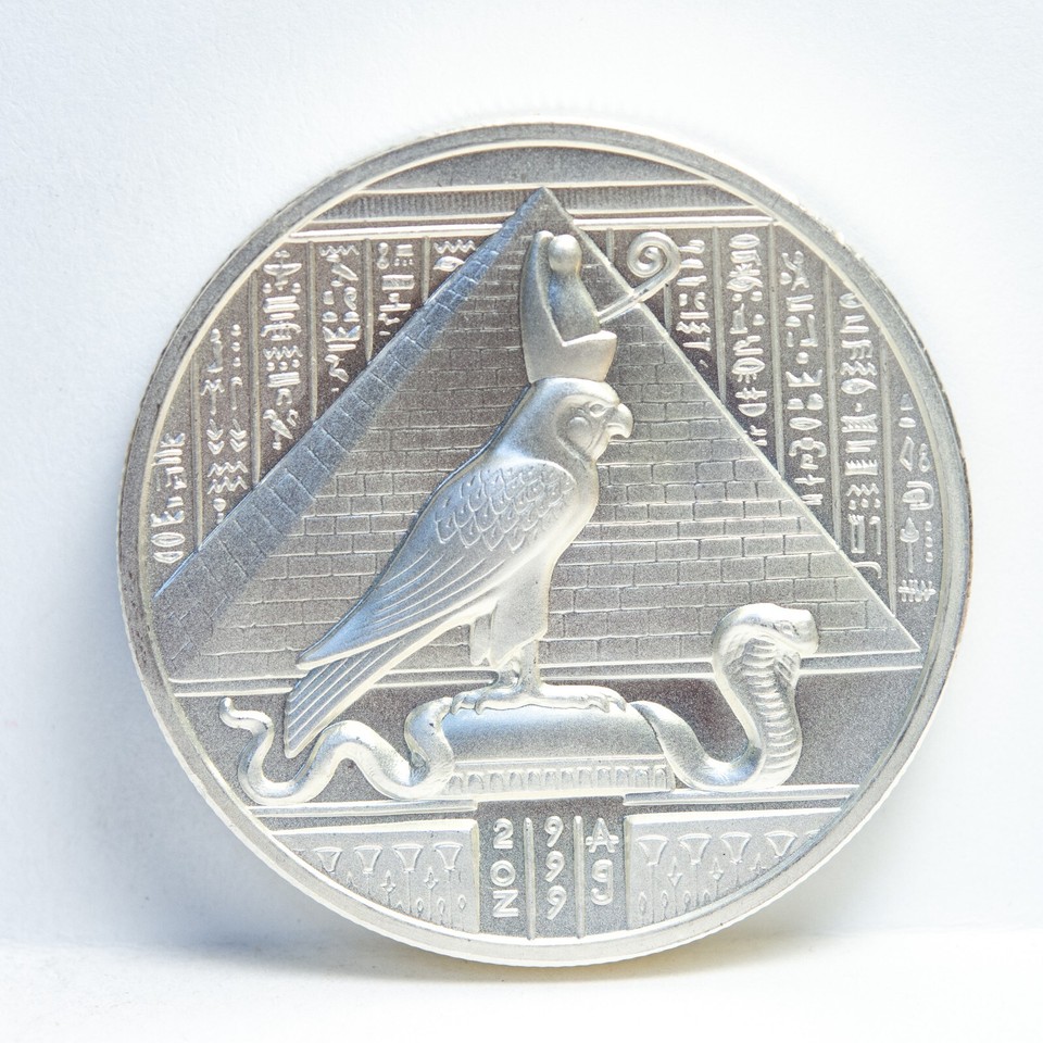 Egyptian God Horus Round Ultra High Relief WASTWEET Falcon Thoth 2oz ...