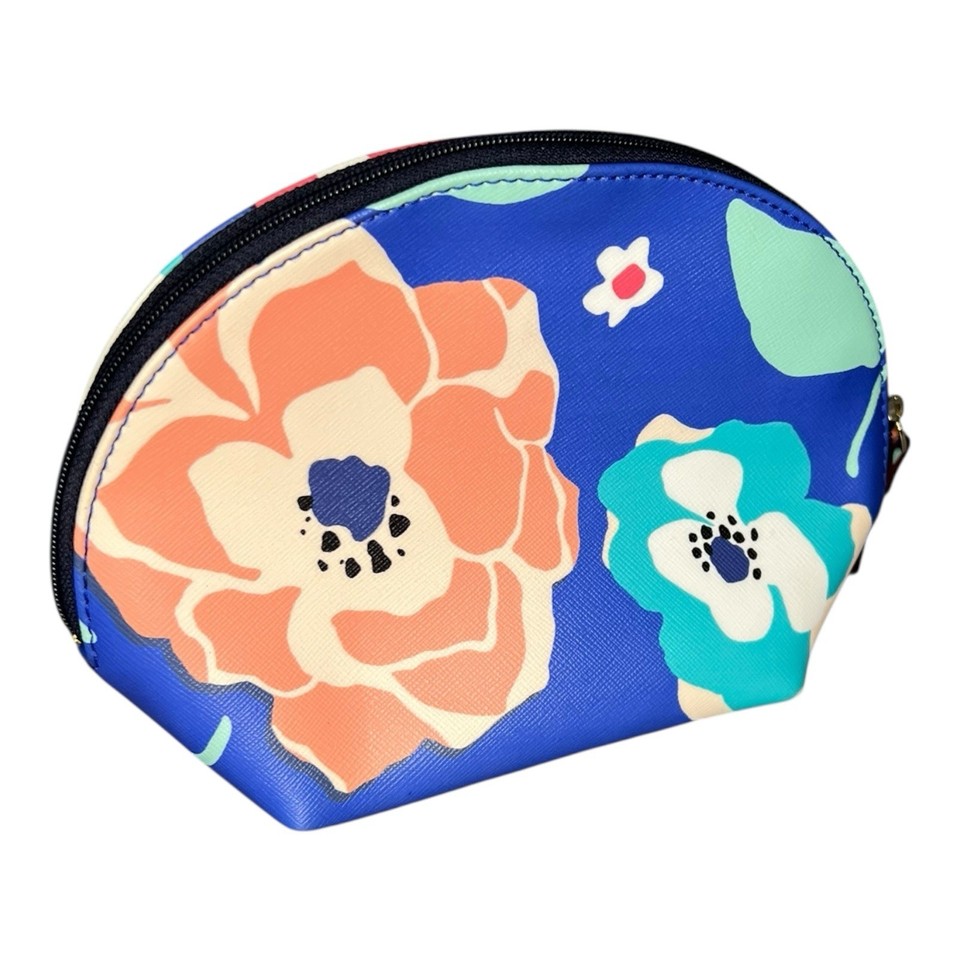 Kate Spade Felix Newbury Lane Cherry Floral Zip Small Makeup Bag 7” x 5 ...