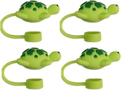 4PC Turtle Straw Cap Straw Cover for Stanley Cup, 10mm Silicone Straw ...