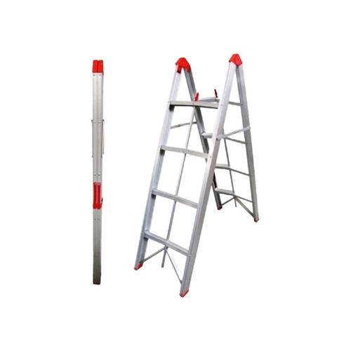 4 Step Collapsible Portable Ladder & Carry Bag Aluminium Folding for ...