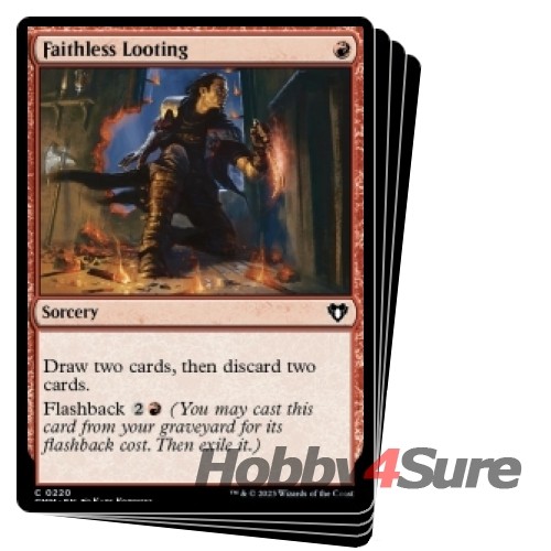 Faithless Looting X4 M/NM Magic: The Gathering MTG Commander Masters | eBay