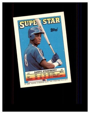 1988 Topps Super Star Sticker #21 Darryl Strawberry NY Mets | eBay