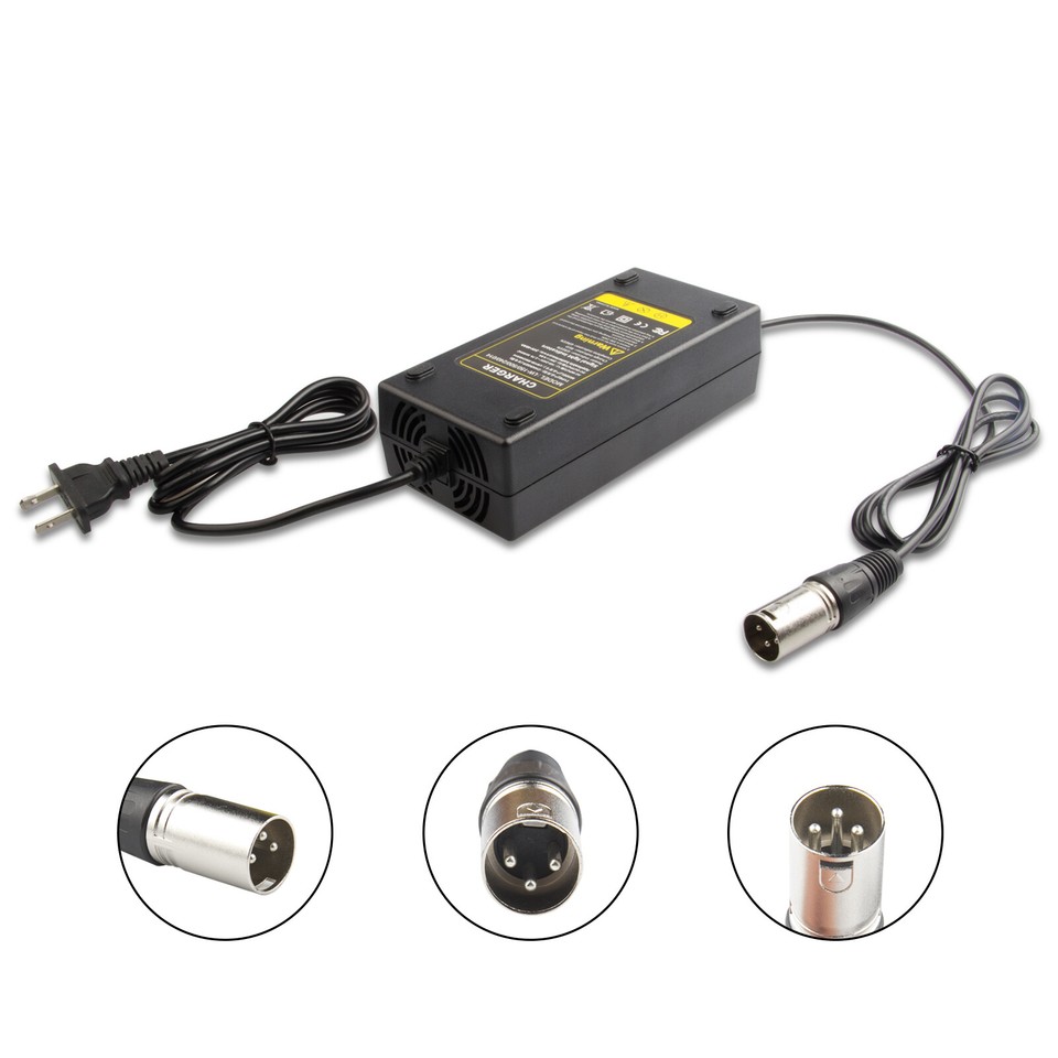 24V 5A Battery Charger 3-Pin XLR for Pride Mobility Jazzy Power Chair ...