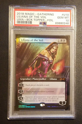 Liliana of the Veil - Ultimate Masters Box Topper Foil - PSA 10 GEM MT ...