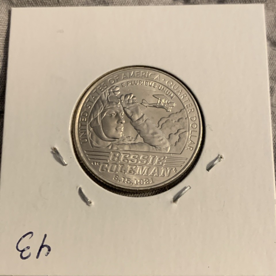 **RARE** 2023 P Bessie Coleman Quarter ERROR Strikethrough Uncirculated ...