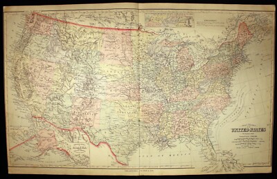 Entire US - 1879 Antique Map
