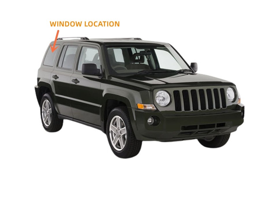 Passenger/Right Side Quarter Window Glass For 2007-2017 Jeep Patriot 4 ...