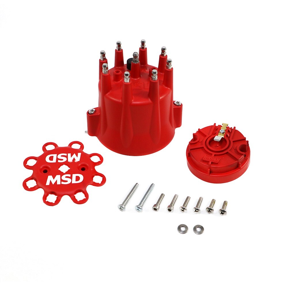 MSD Ignition 84335 Chevy GM V8 Pro Billet Distributor Cap/Rotor Kit HEI ...