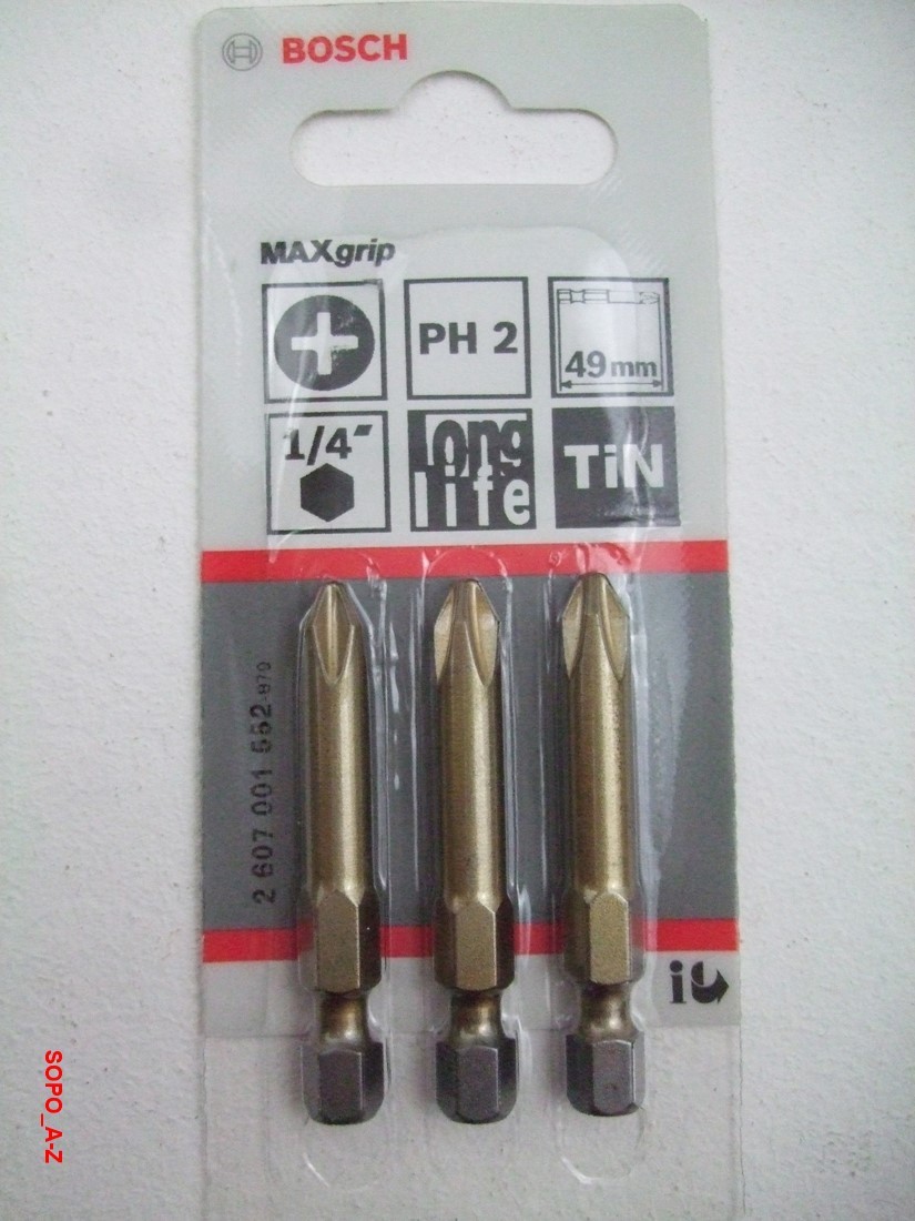 Bits MAX GRIP PH2/ PZ2 Phillips/Pozidriv Titan Bosch Schrauberbits ...