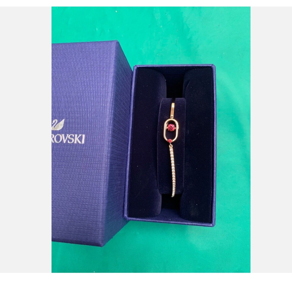 Swarovski Bracelet, Round Cut, Red, Ovel Shaped, Rose Gold-tone Una ...