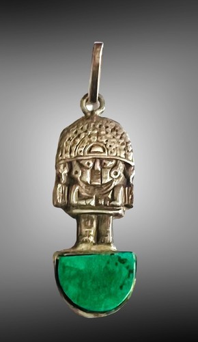 Vtg Sterling Silver 925 Tumi Peruvian Aztec Sun God Deity Pendant | eBay