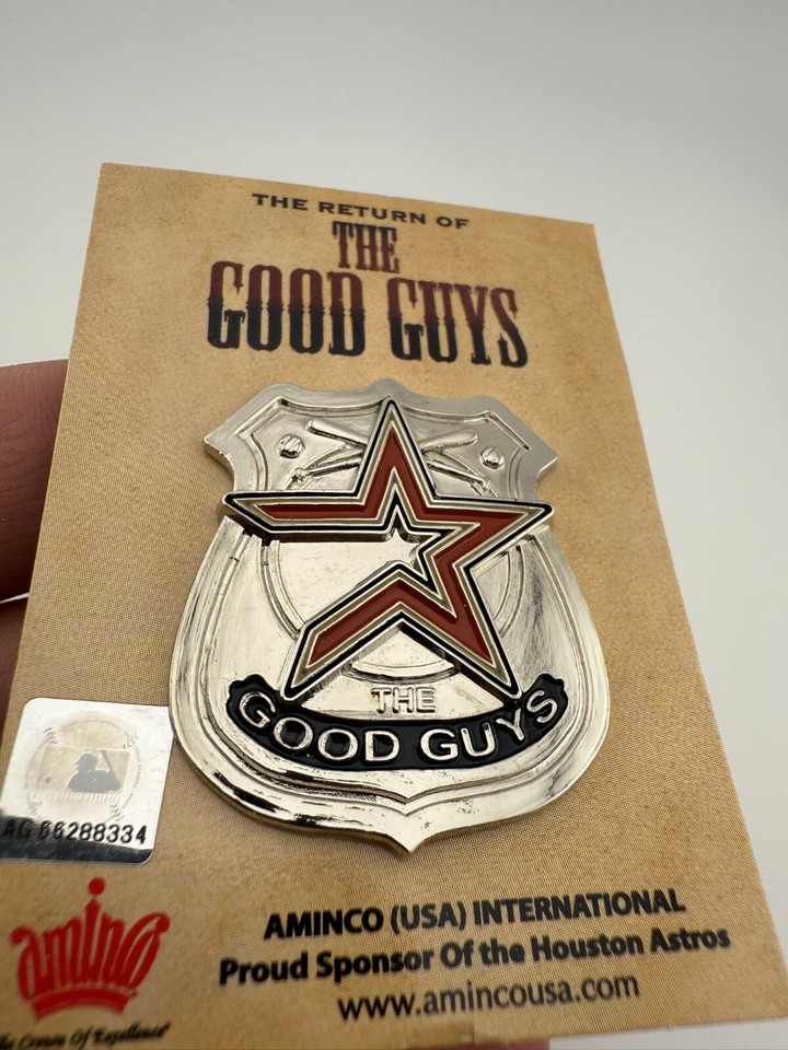 Houston Astros Logo The Good Guys Badge Enamel Hat Pin Brooch *read ...