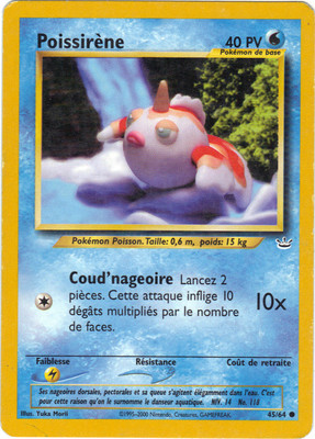 Pokémon n° 45/64 - POISSIRENE - 40PV (4100) | eBay