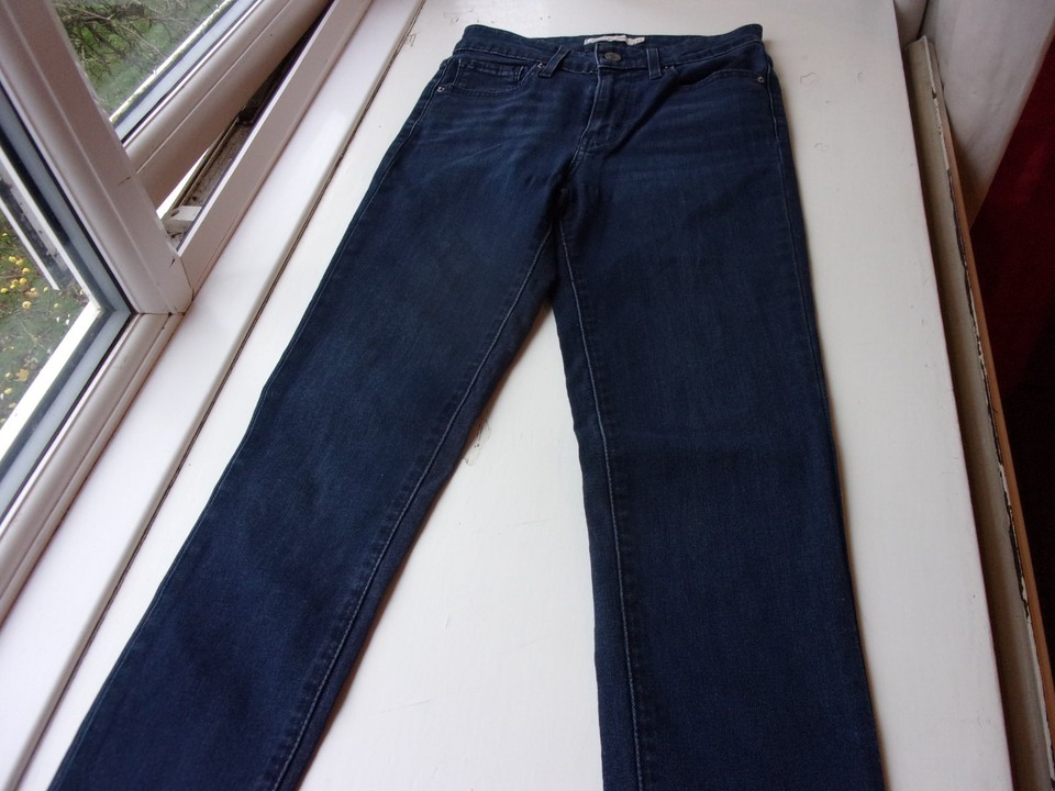 LEVIS 721 High Rise Straight Ladies Blue Jeans Label W27 Actual W26 ...