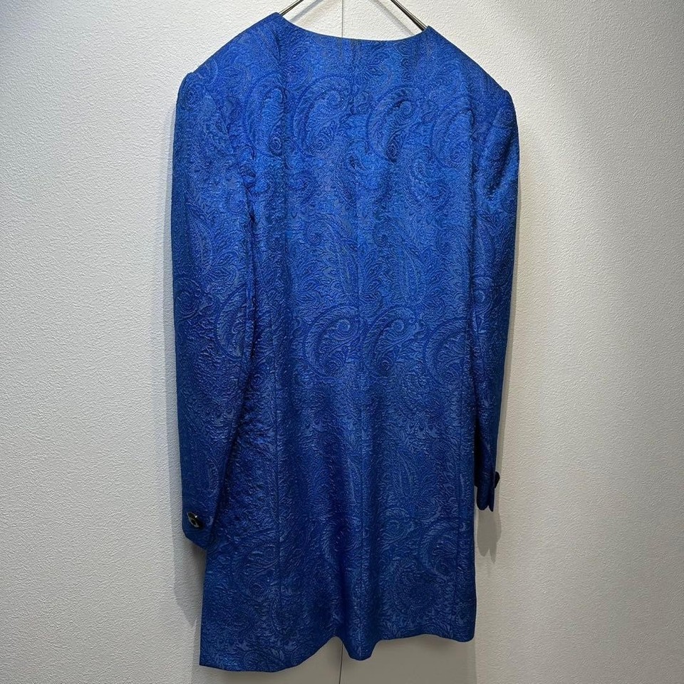 Givenchy Vintage 90's Lame Paisley Print Collarless Jacket Size 42 | eBay