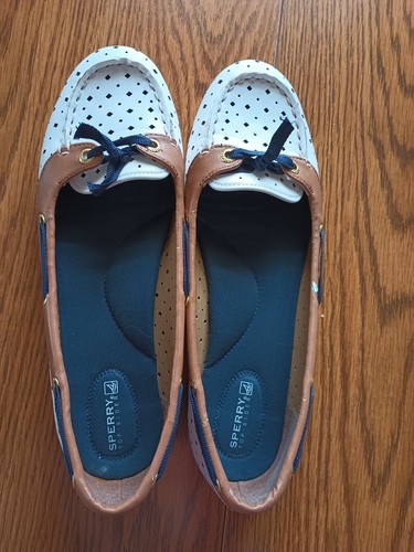 sperry top sider women size 10M White With Cutout Work | eBay