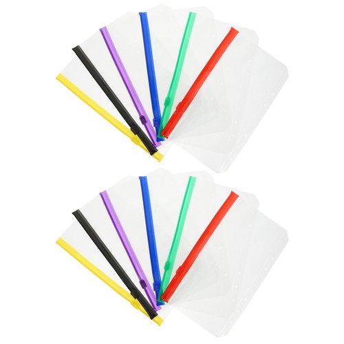 12 Pcs Refill Zipper Bag Document Folder with Binder Storage Pouch ...