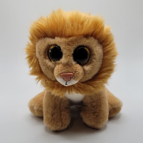 Ty Beanie Boos Louie Lion Plush 6" VelveTy Stuffed Animal Toy 2017 Big ...