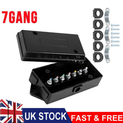 7 Gang Trailer Wire Connector Junction Box 7 Pole Cable Connection Box ...