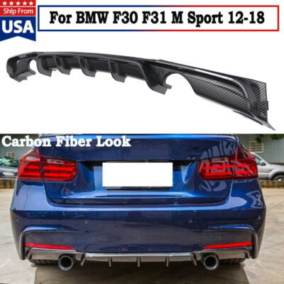 BMW NEW GENUINE 3 SERIES F30 F31 335i M SPORT REAR DIFFUSER WITH DOUBLE ...