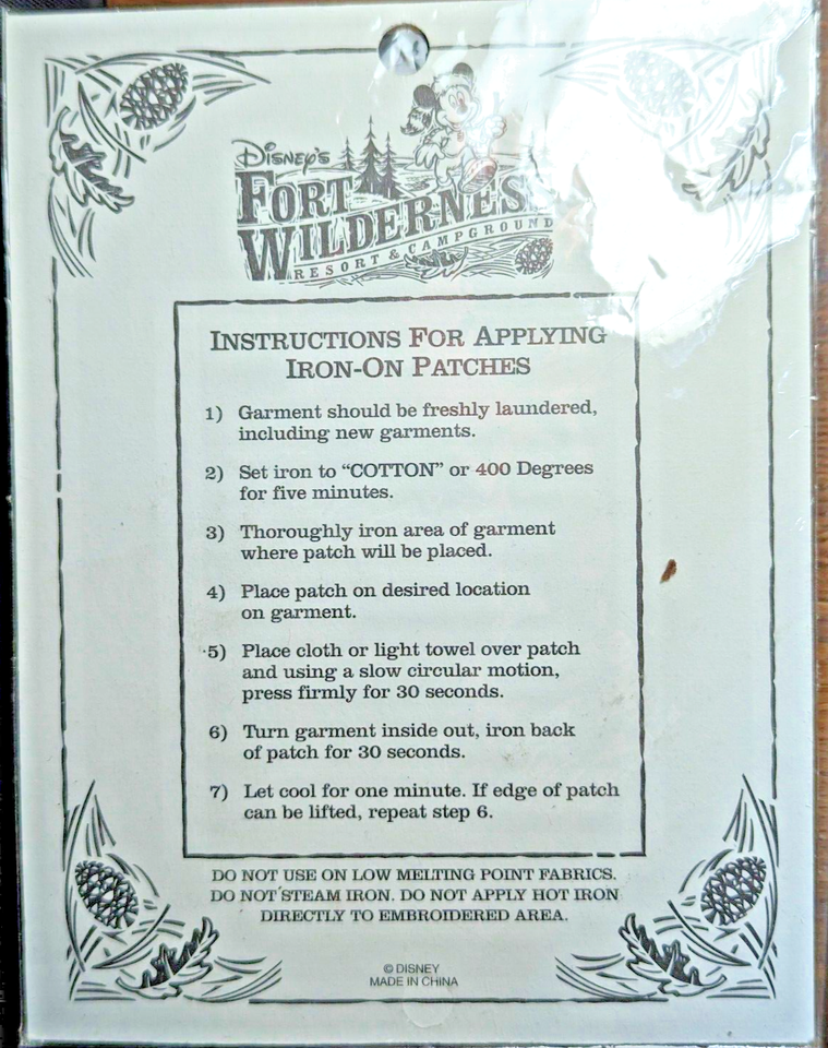 2005 Disney Fort Wilderness Patch Collection IronOn ft.Goofy, Pluto,Chip n Dale! | eBay