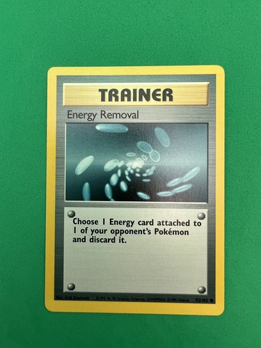 TRAINER - Energy Removal - 92/102 - Base Set - Pokemon Card - NM | eBay