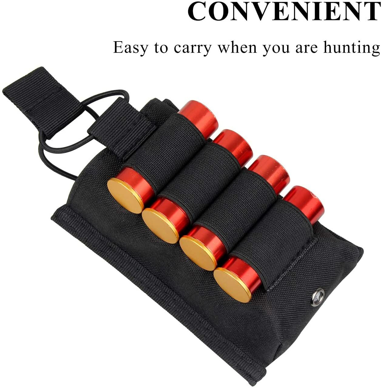 Molle Rifle Magazine Pouch & 4 Rounds 12GA Elastic Shotgun Shell Holder ...
