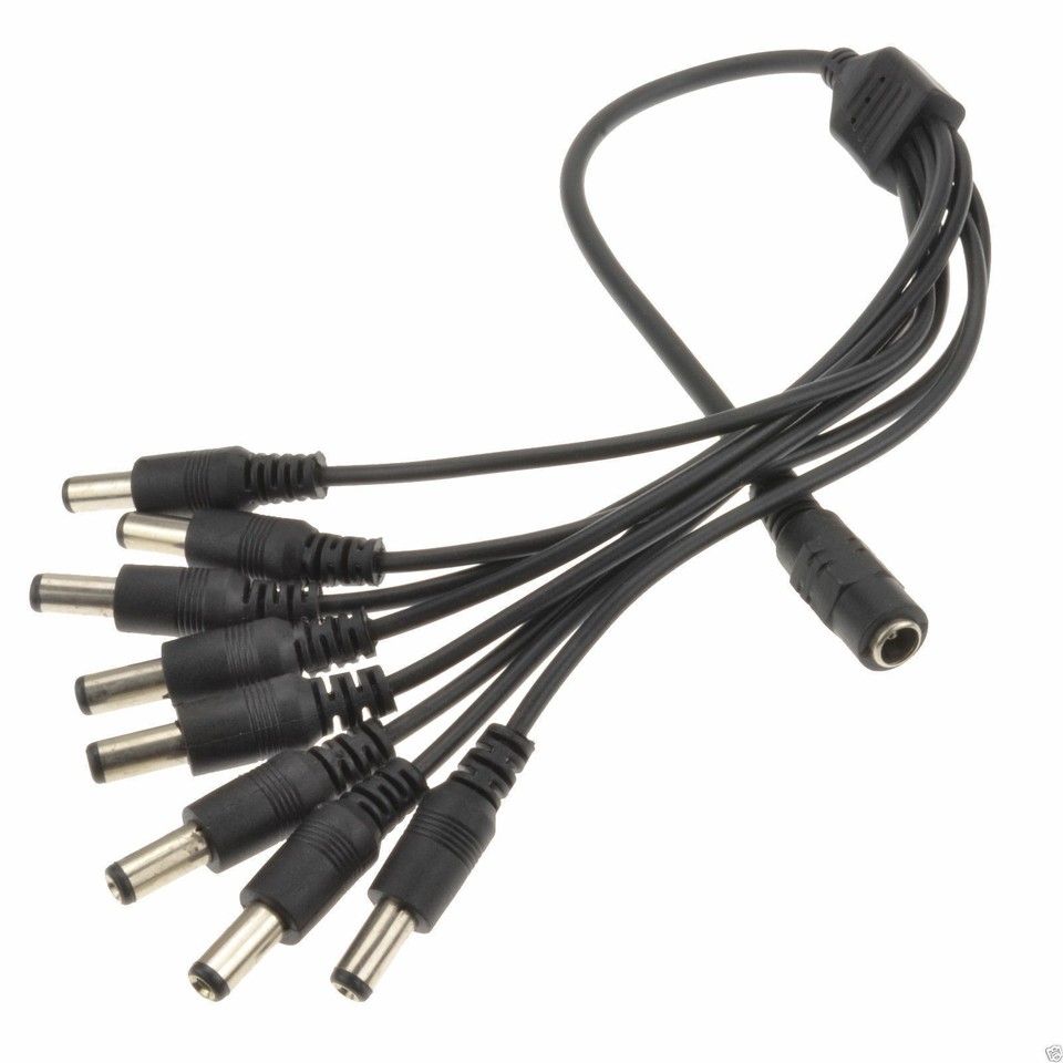 PwrON Surveillance Camera Cord Splitter 1-8 for Q-See NightOwl Lorex ...