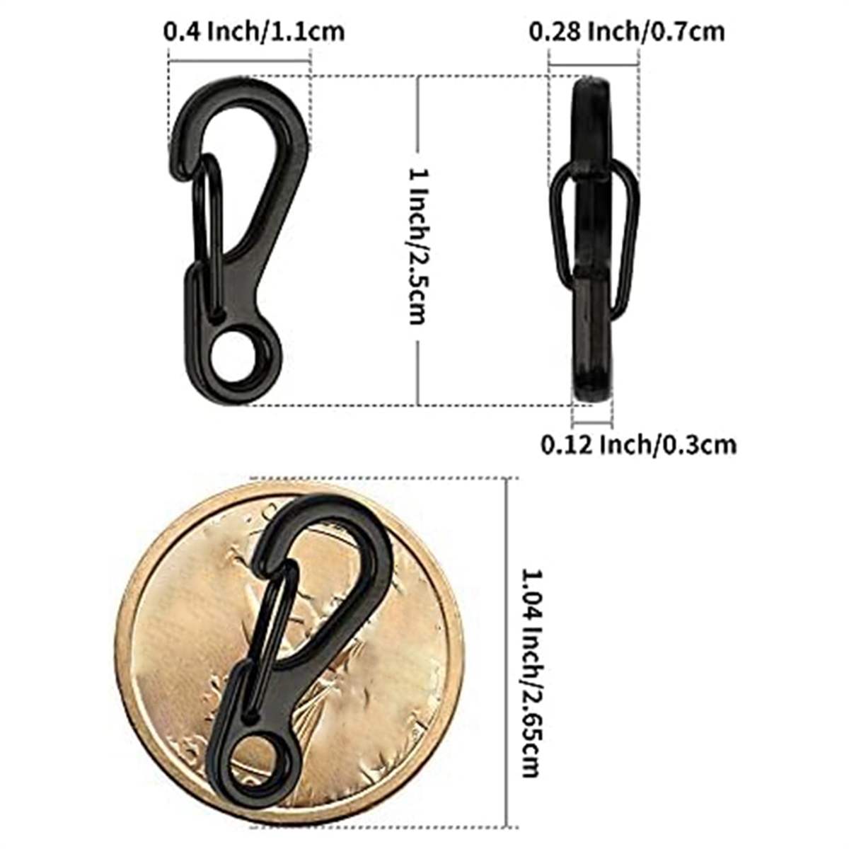 Alloy Carabiner Clip Tiny Spring Snap Hook Carabiners for Backpack6079 ...