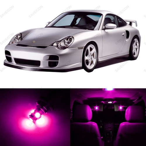 12 x Pink LED Interior Light Package For 1998 - 2004 Porsche 911 996 ...