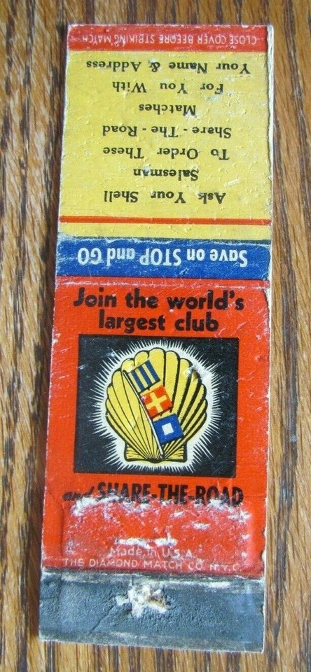 SHELL GAS STATIONS MATCHBOOK MATCHCOVER -E20 | eBay