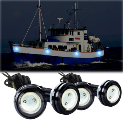 4X LED Black Light Night Fishing Boat 12v DC | eBay