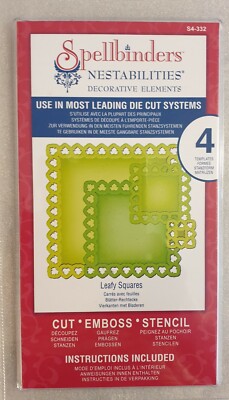 Spellbinders - Nestabilities - Decorative Elements - Leavy Squares - S4 ...