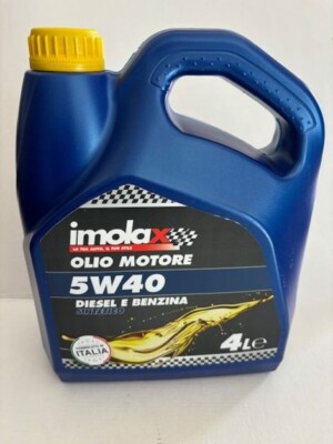 OLIO MOTORE 5W40 LUBEX IMOLAX LATTINA 4 LITRI DIESEL BENZINA SINTETICO ...