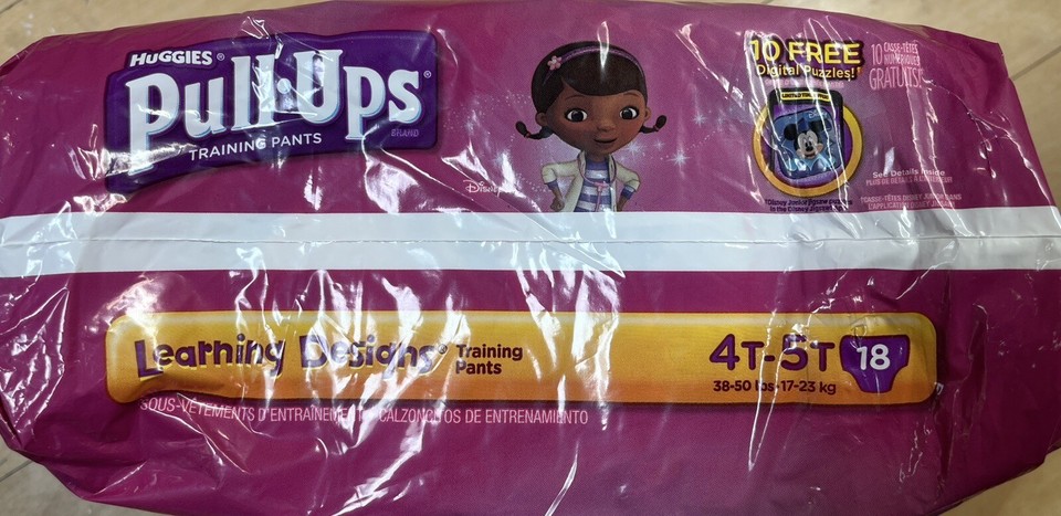 Vintage 6ct Huggies Pull-Ups Girls 4-5T Doc McStuffins Training Pants ...