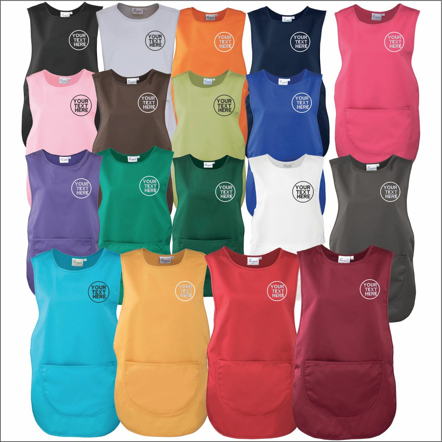 Personalised PR171 Premier Pocket Tabard Custom Embroidered Workwear ...