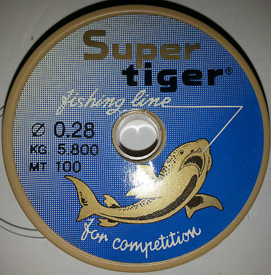 Nouveau Mono-Filament Super Tiger Bobine 100 MT For Compétition Passé ...