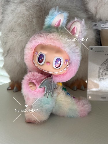 labubu Custom Doll Original fluffy Rainbow Handmade Modification ...