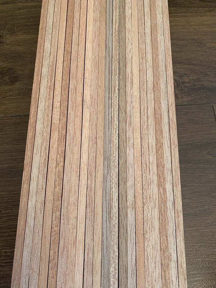 Meranti TIMBER BOAT HARDWOOD Slats 1000mm x 45mm x 6mm Qty 50 Decking ...
