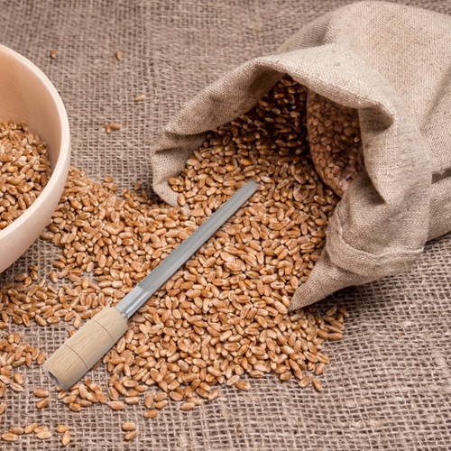 Metal Grain Sampler With Wood Handle 35.0 cm For Rice Wheat Sampling ...