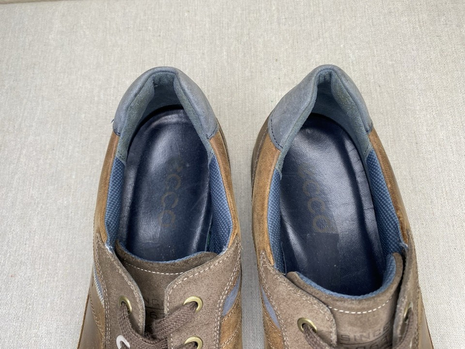 Ecco Mens Fraser Casual Shoe Size 45 EUTan Brown Leather Low Sneaker ...