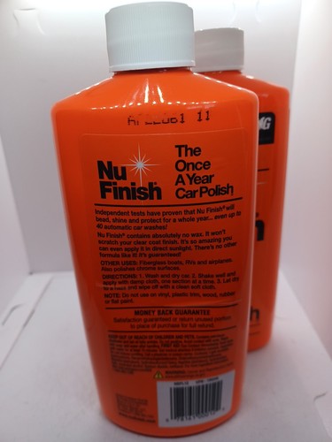 2 Pack Nu Finish Once A Year Car Automobile Polish Shine No Rub Or Buff ...
